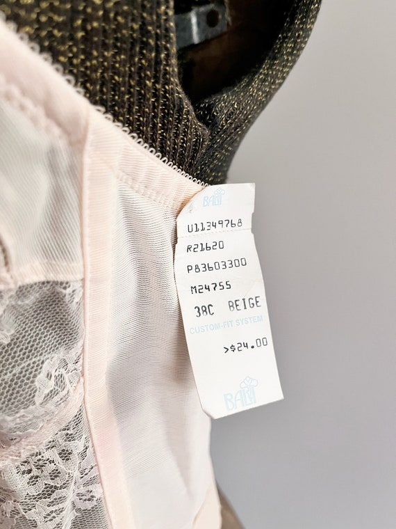 Vintage Sky Bali 38C Peach Pale Pink Beige Lace Longl… - Gem