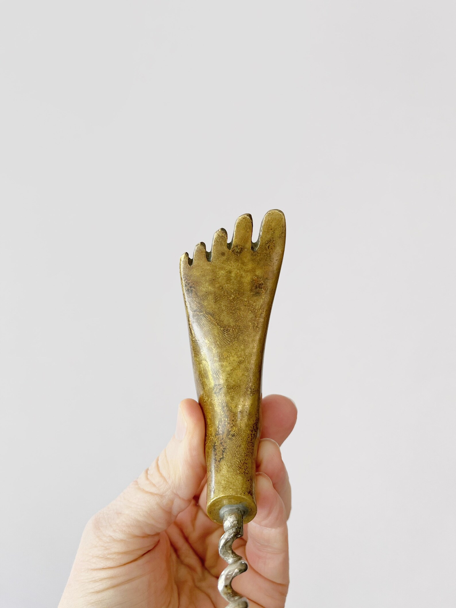 Vintage Mid Century Carl Aubock Bronze or Brass Foot Corkscrew - Etsy