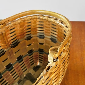 Vintage Antique Split Ash Maple Oak Wood Hardwood Basket Double Hand ...