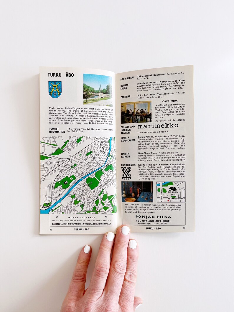 Vintage Finnish / Finland Tourist Guide Book From 1966 Marimekko ...