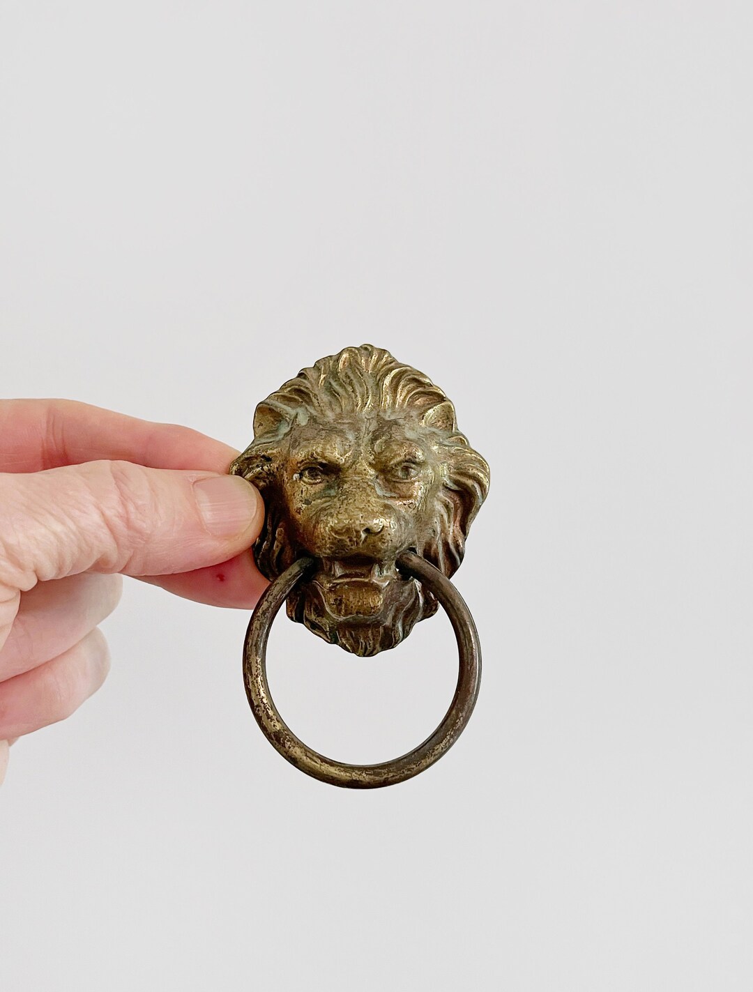 Vintage Brass Lion Drawer / Cabinet Door Pull - Etsy