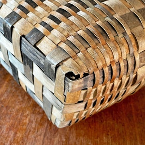 Vintage Antique Split Ash Maple Oak Wood Hardwood Basket Double Hand ...