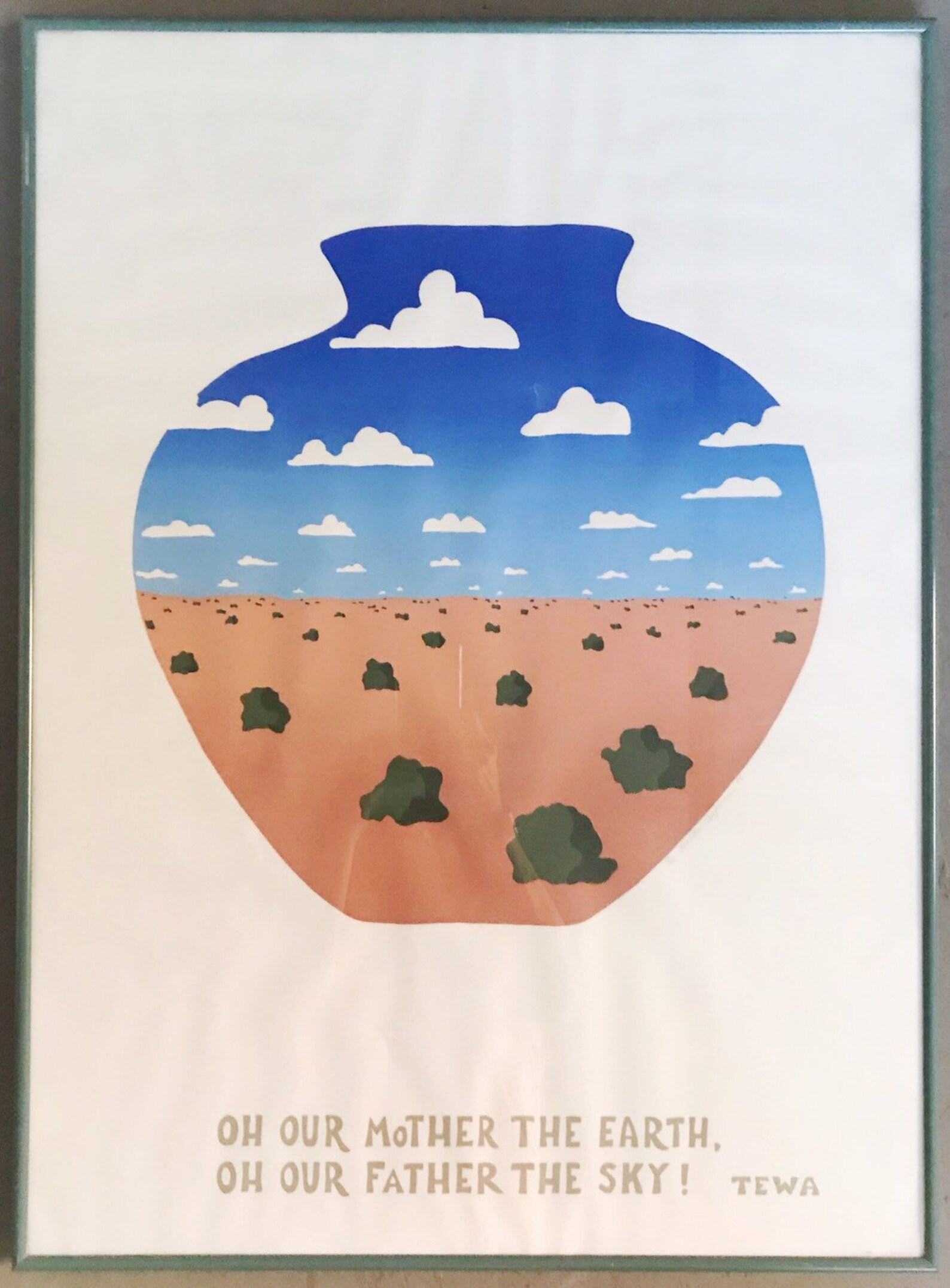 Rare Vintage 1976 Walter Cooper Art Print Tewa Native American - Etsy