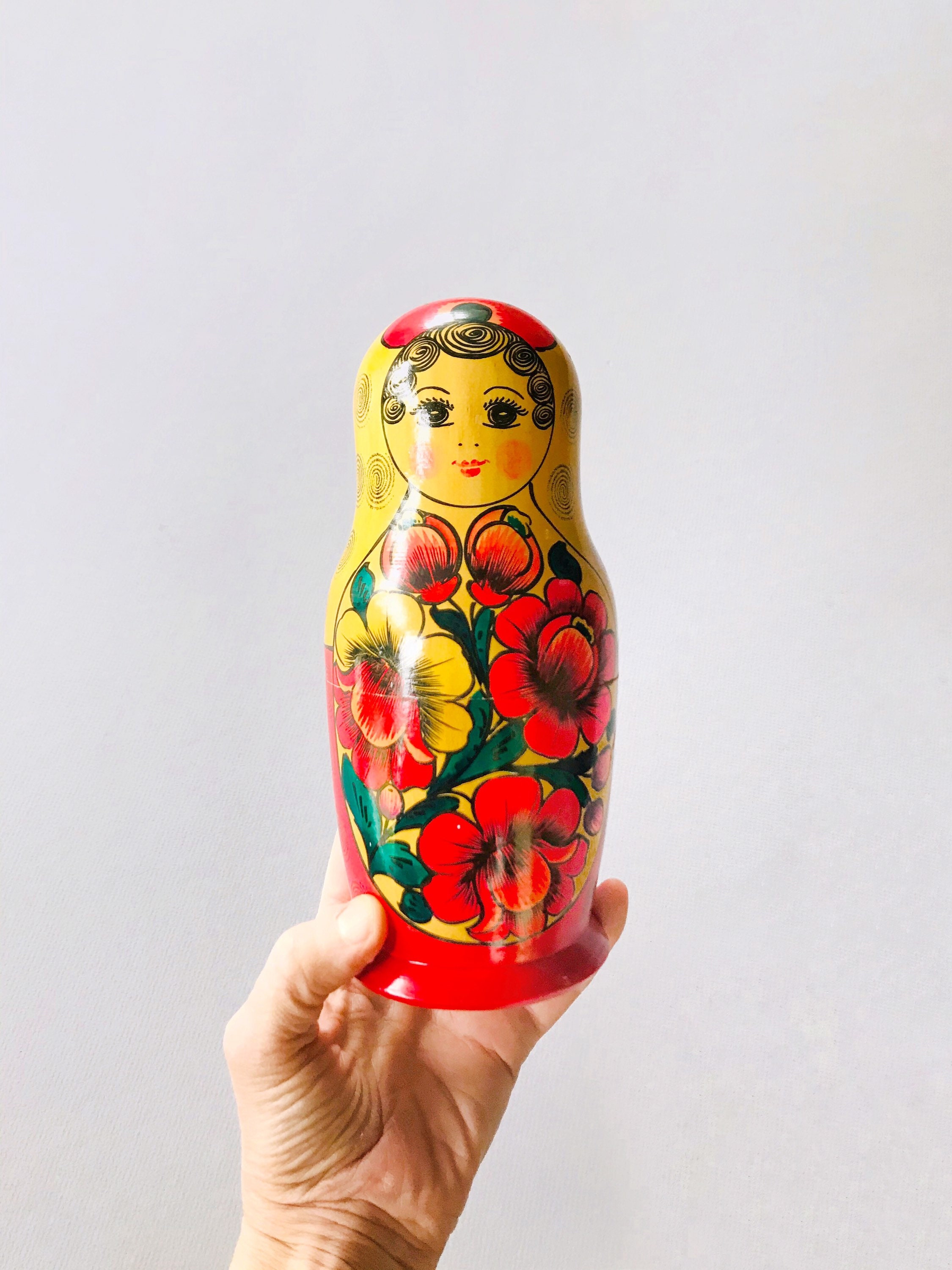 Set of Five 5 Large Vintage Soviet Era Russian Hand Painted | Etsy