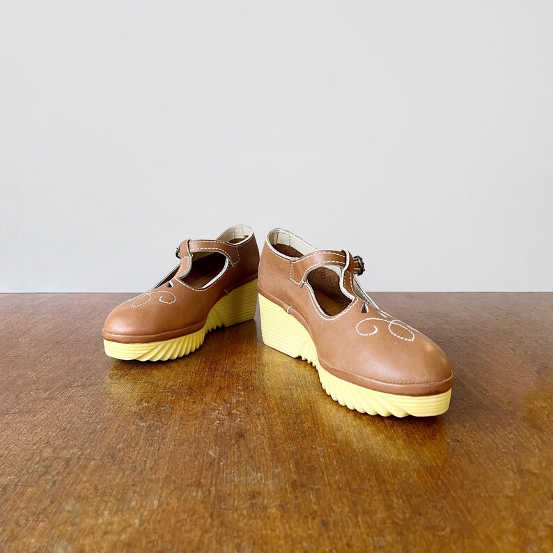 Rare Vintage 70's 80's Cherokee California Platform T-strap Mary Jane ...