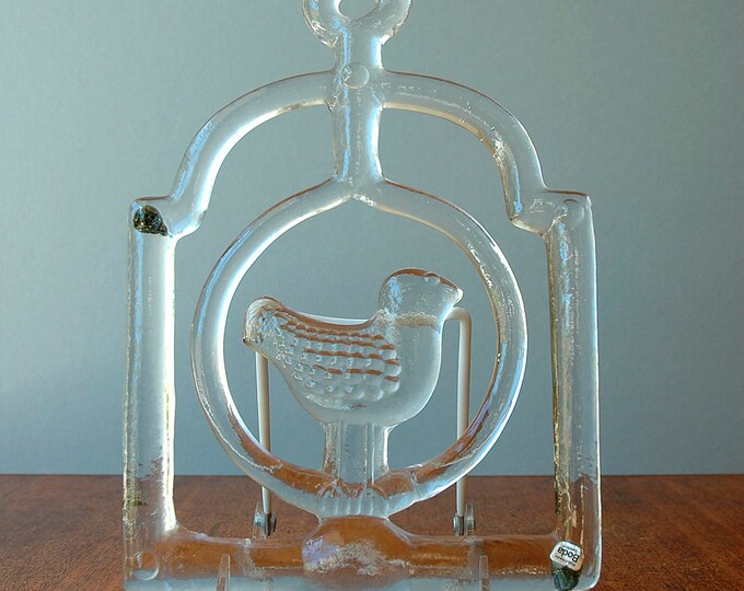 Kosta Boda Cast Glass Bird Wall Hanging - Etsy