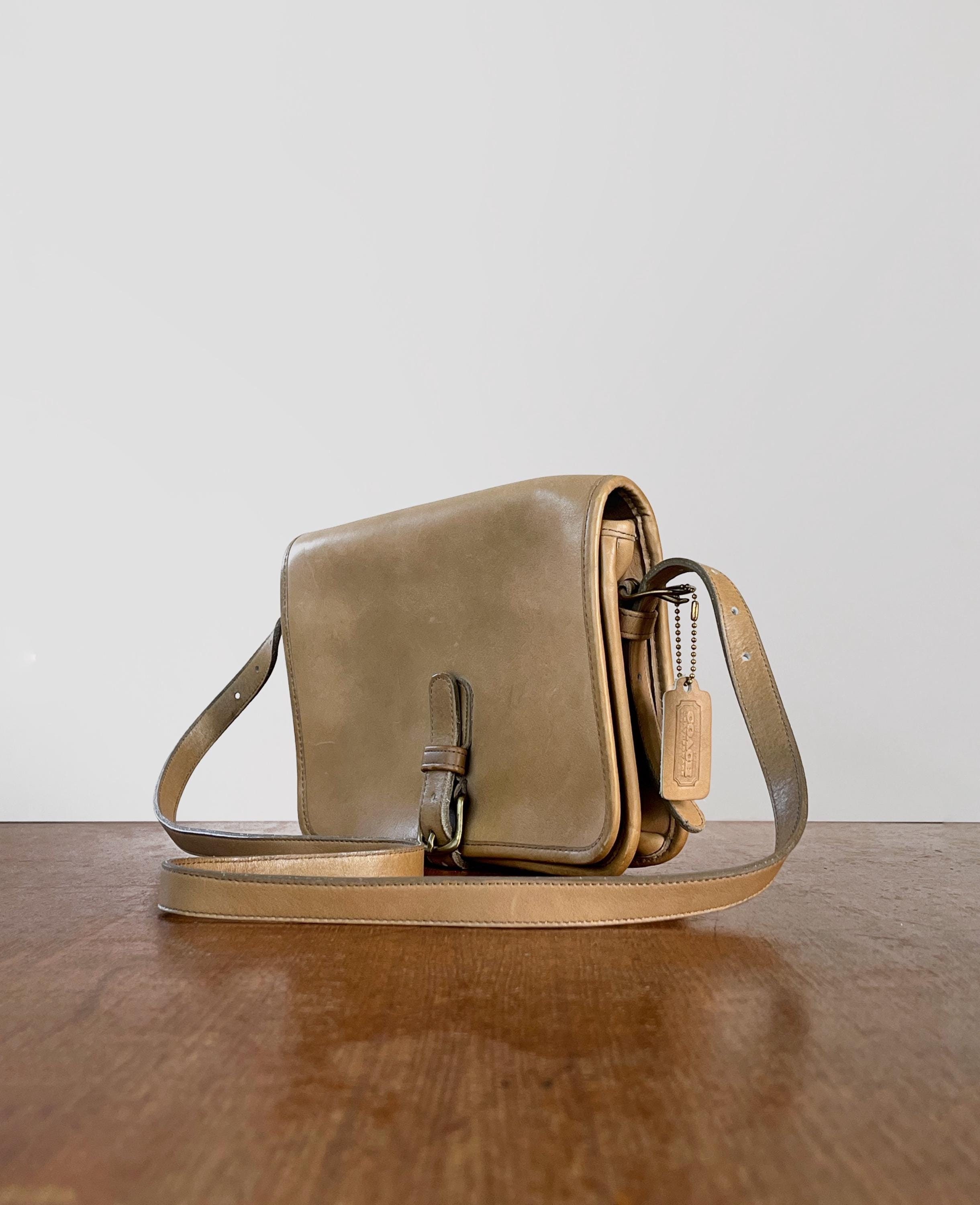 Vintage 80's Coach Putty Tan Brown Leather 9585 Medium Vintage 80's Coach Putty Tan Brown Leather 9585 Medium