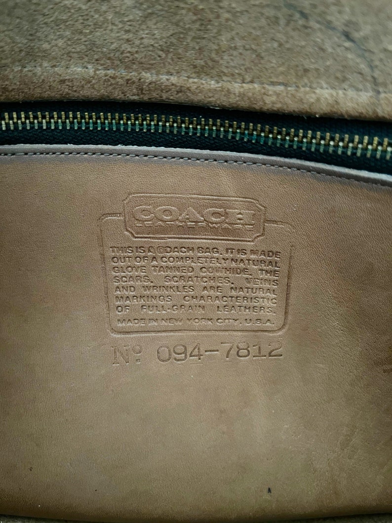Vintage Coach Circa 1970's 70's Tabac Putty Tan Taupe Leather ...