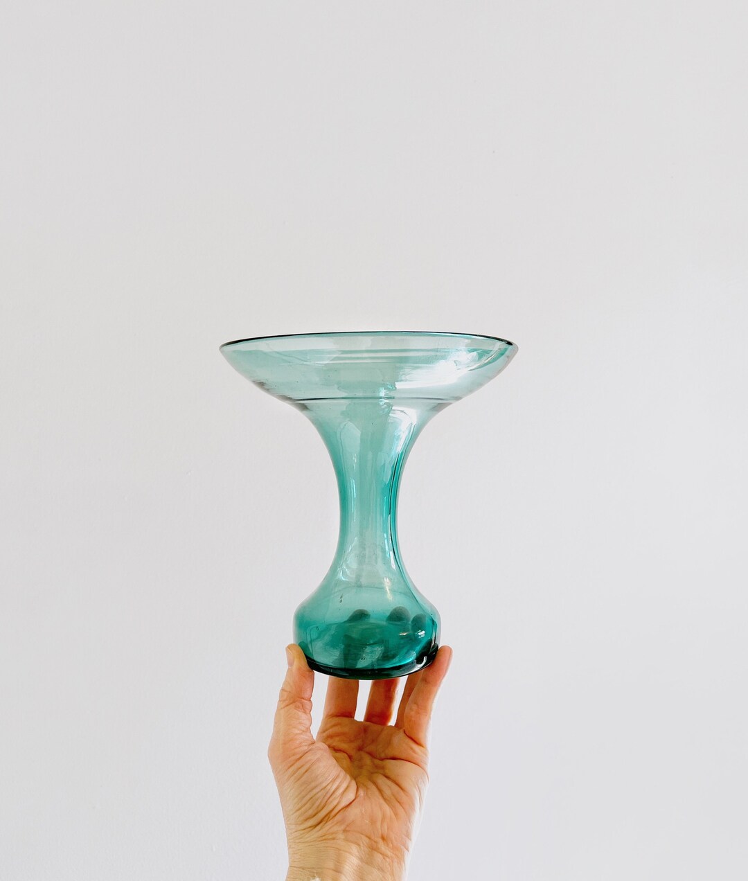 Vintage Mid Century Blenko Glass Chalice Vase 5919 Wayne Husted Design ...