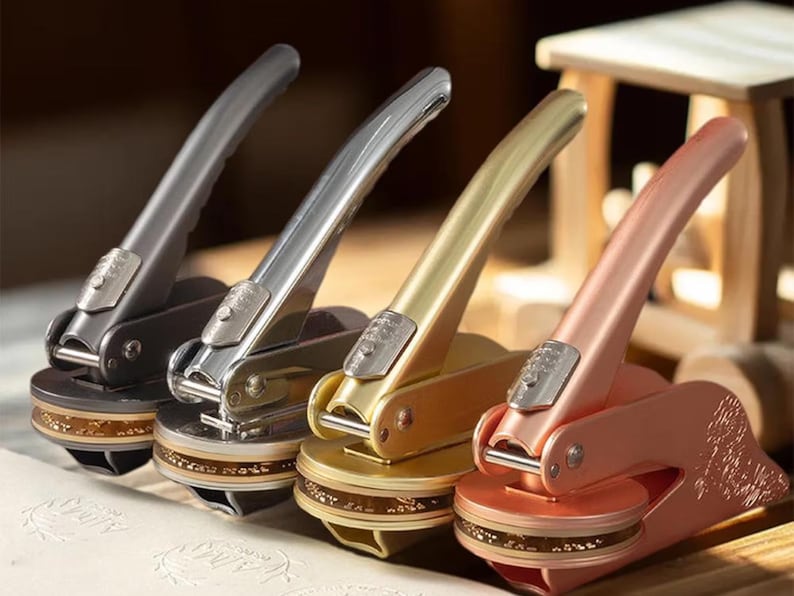 Custom Metal Embosser | Personalized Logo Stamp | Wedding Invitation ...