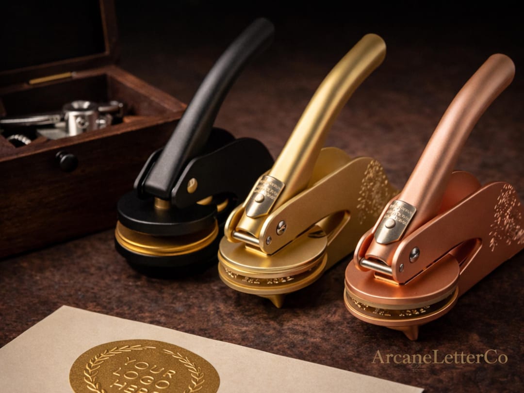 Custom Metal Embosser | Personalized Logo Stamp | Wedding Invitation ...