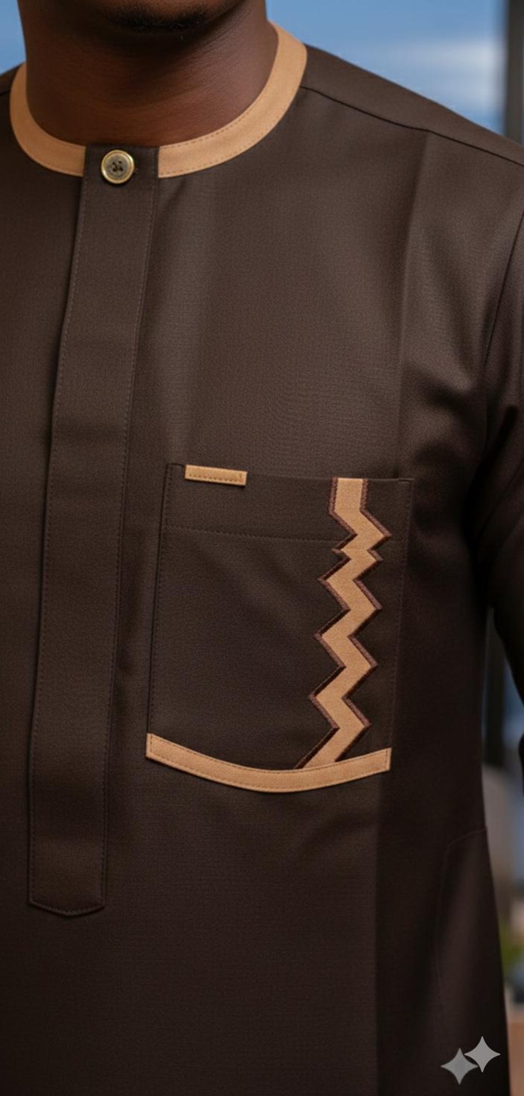 Men’s Brown Native Wear, Modern Traditional Kaftan Set With Trousers - Etsy