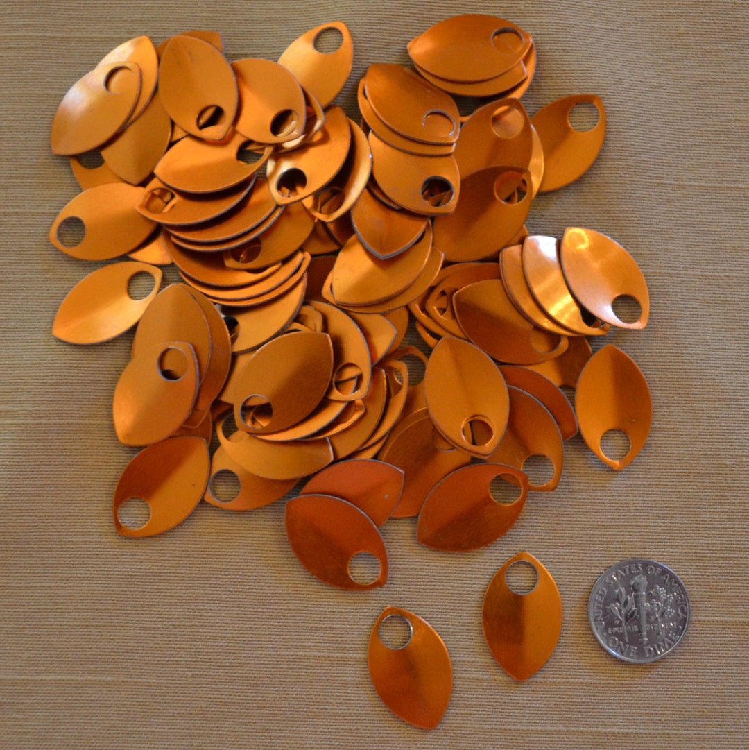 Dragon Scales - Aluminum - Small - Orange - Sets of 100 - Etsy