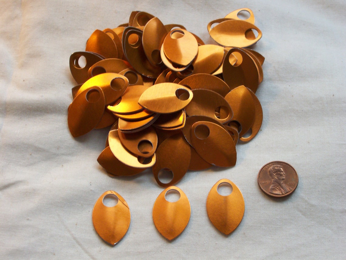 Dragon Scales Aluminum Medium Orange Sets of 100 - Etsy