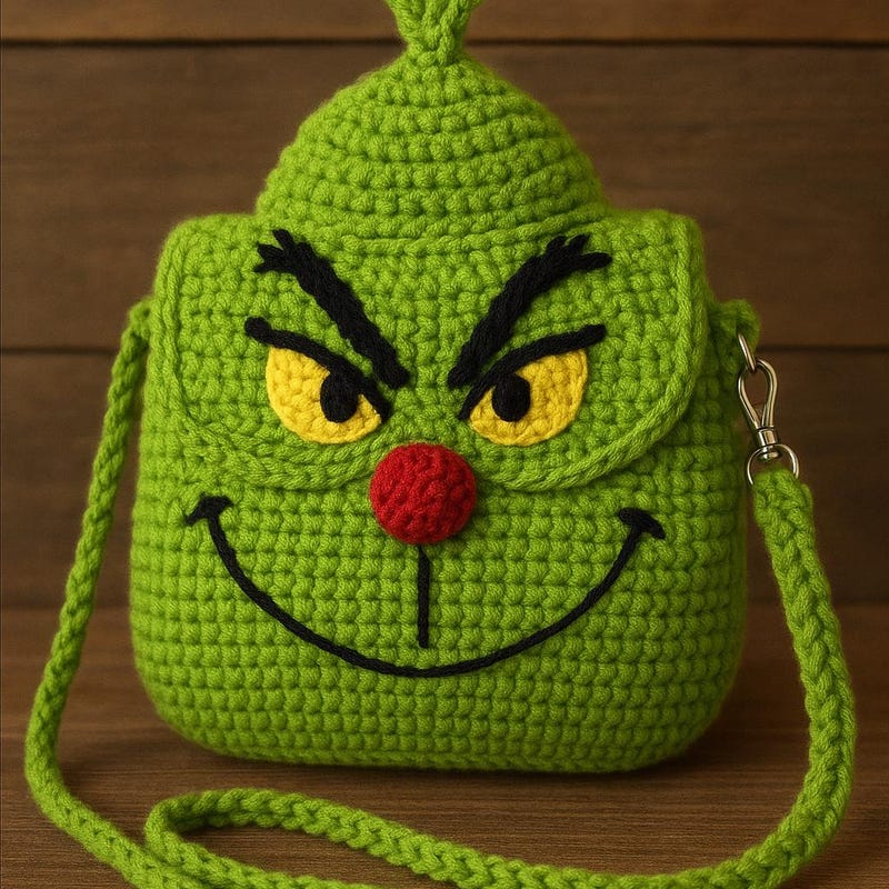 Grinch Purse Crocheted - Etsy