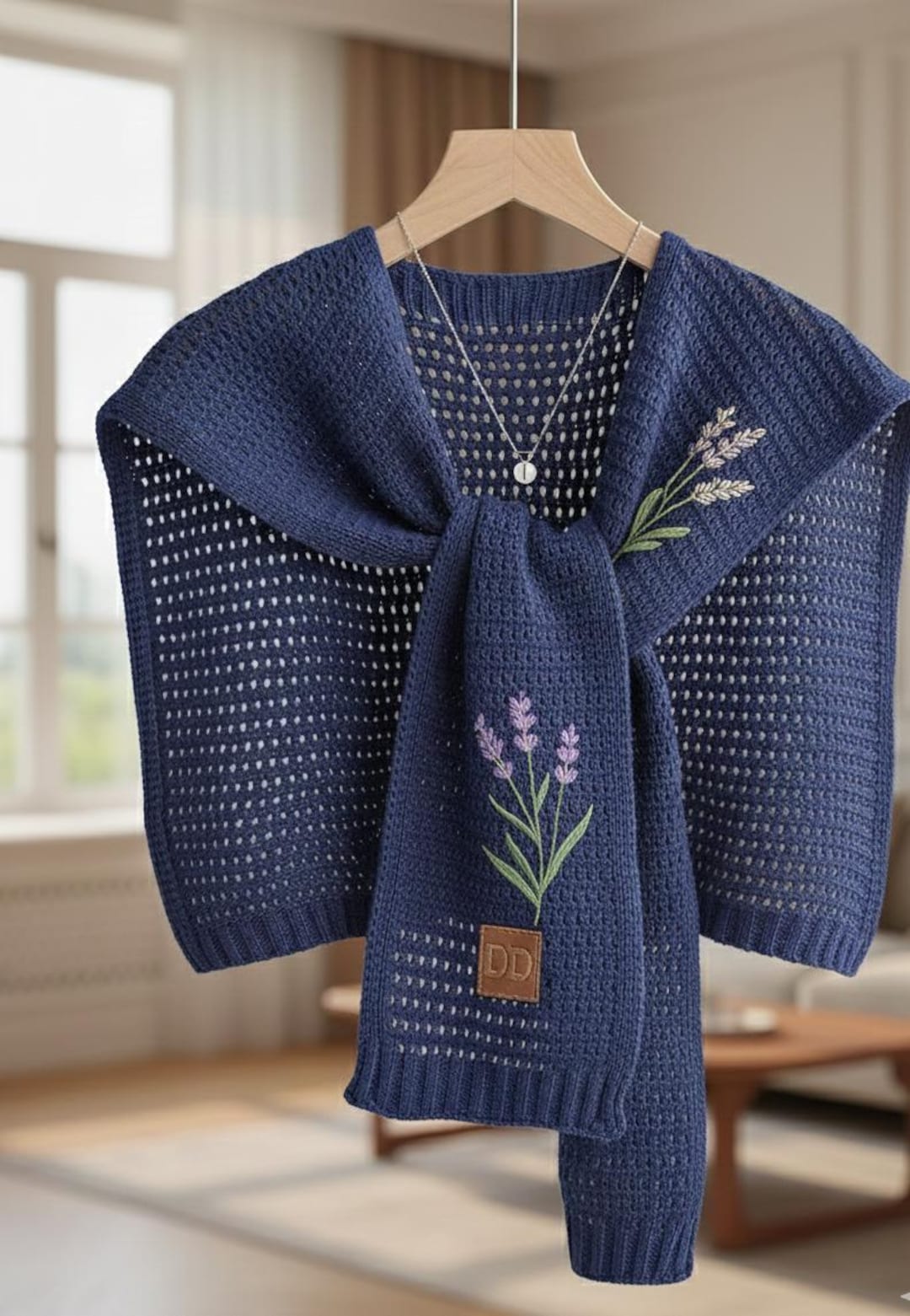 Knit Mesh Shoulder Cape Scarf Pattern | Elegant Wrap Capelet ...