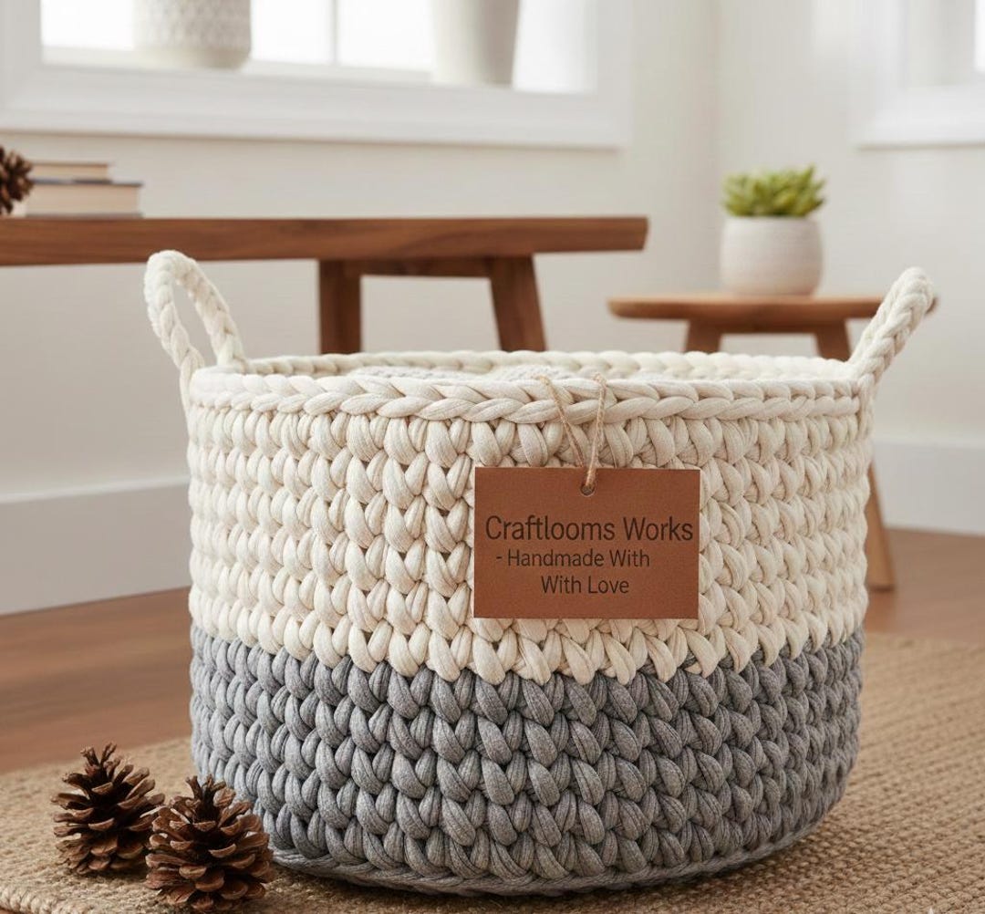 Chunky Crochet Basket Pattern | Rope Storage Basket | Instant Download ...