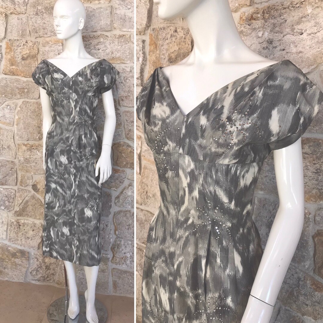 Beautiful Vintage 1950s Adele Simpson Embellished New Look Dress - Etsy