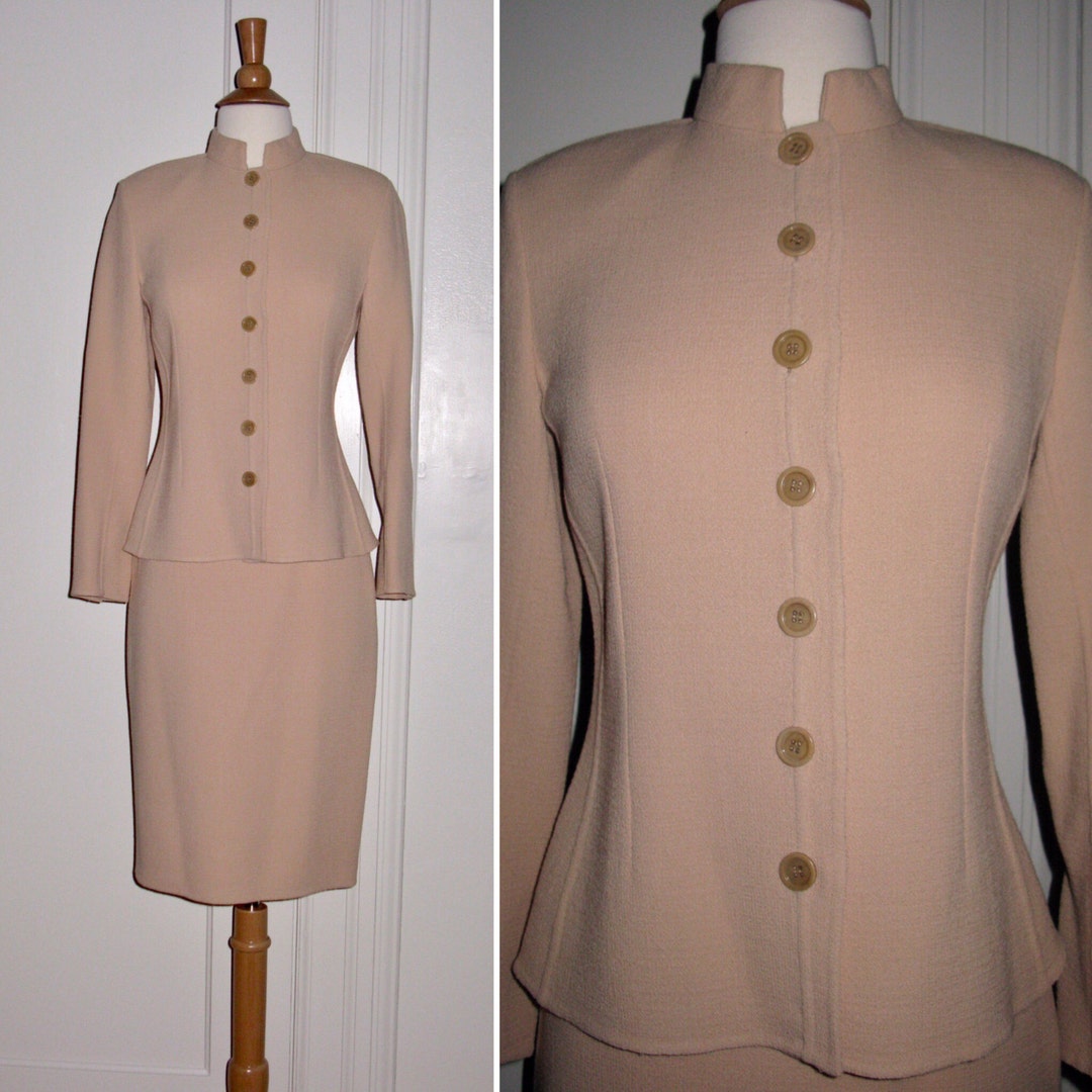 Vintage Designer Bill Blass 1970s Saks Fifth Avenue Skirt Suit Classic ...