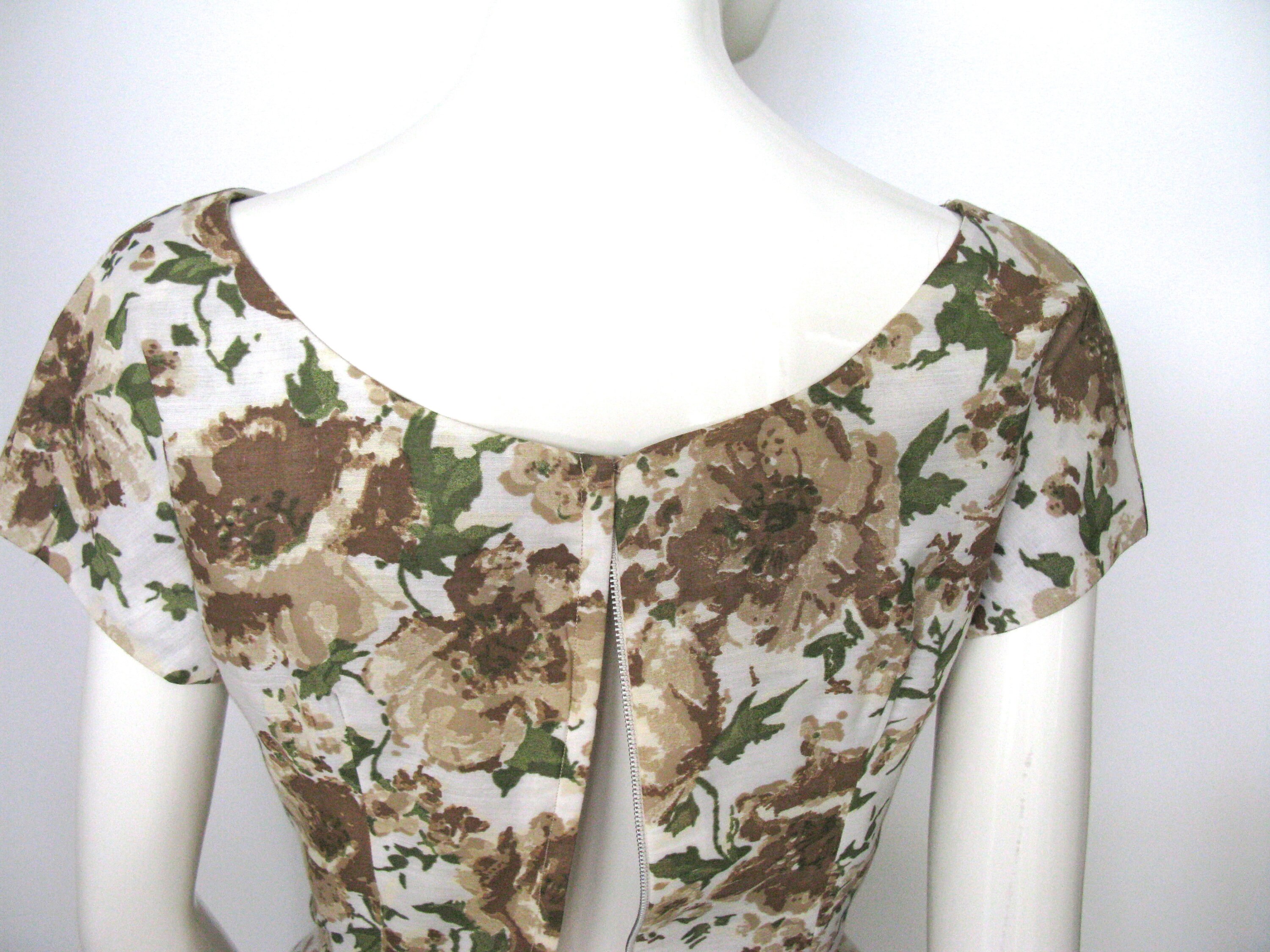 Vintage 1950s 1960s Peggy Hunt Floral Wiggle Dress XS/S - Etsy