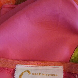 Vintage 1960's Gale Mitchell Tropical Colored Floral 2pc Set Dress With ...