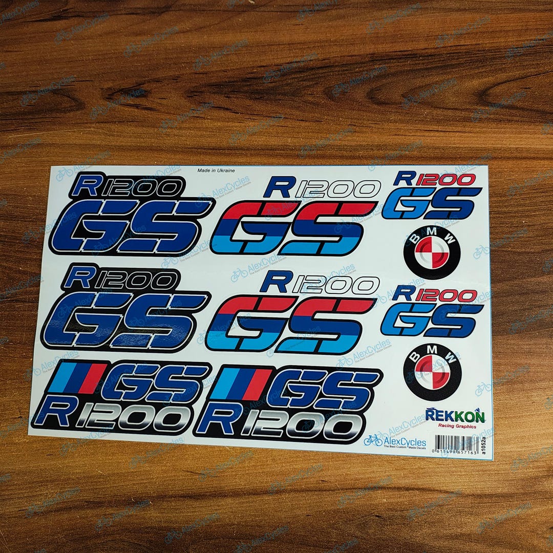 R1200GS R1200 GS Motorsport Style Decals Stickers Set Laminated Vinyl ...