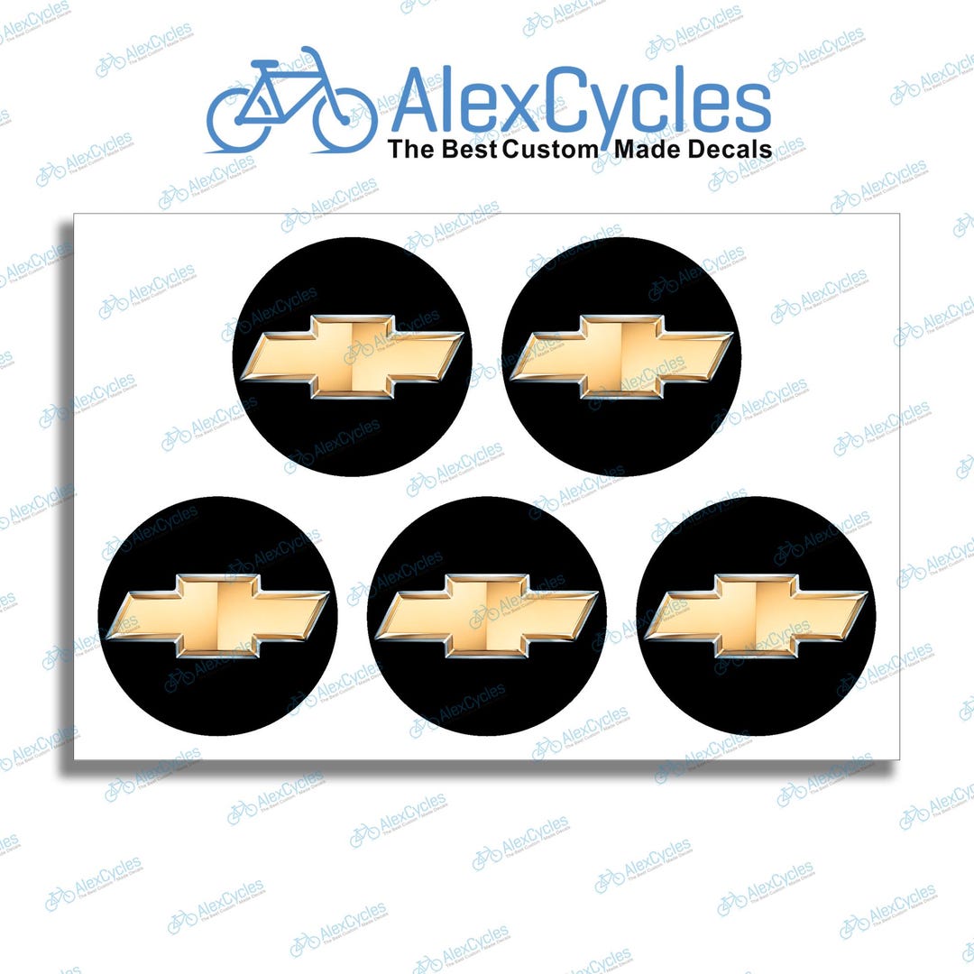 Chevy Wheel Center Cap Laminated Decals Stickers Monte Carlo Kit Fits ...