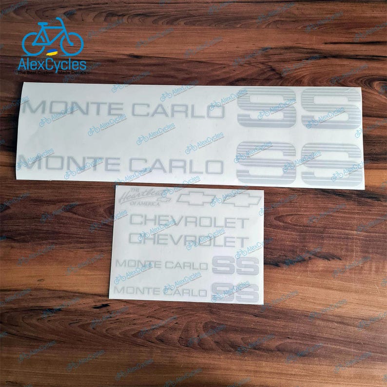 Any Color Restoration Decals Stickers Kit for Chevrolet Monte Carlo SS ...
