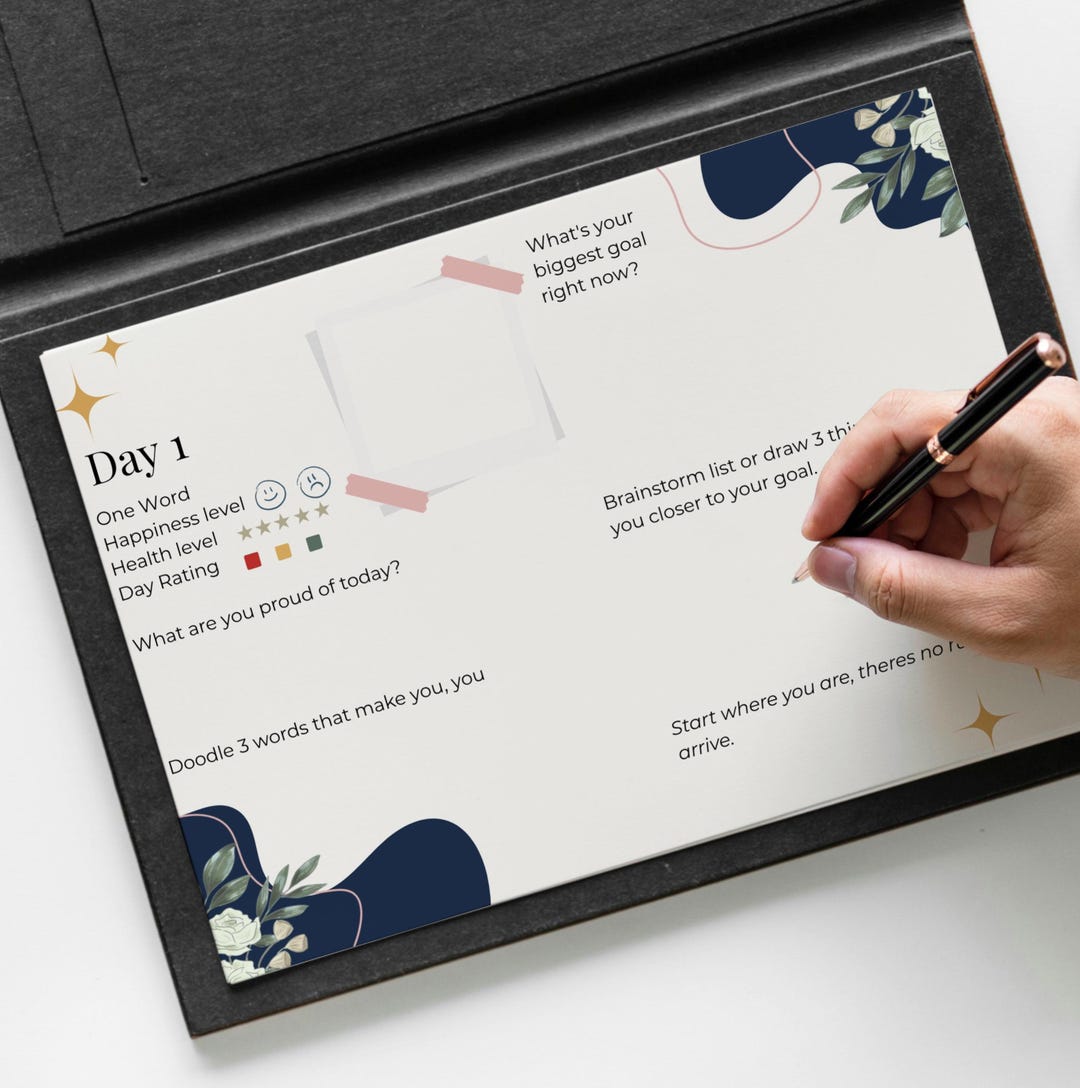 7 Days of Calm Guided Printable Journal for Mindfulness and Reflection ...