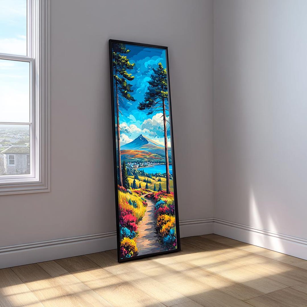 Long Narrow Mountain Landscape Wall Art : Tall Narrow Framed Canvas - Etsy