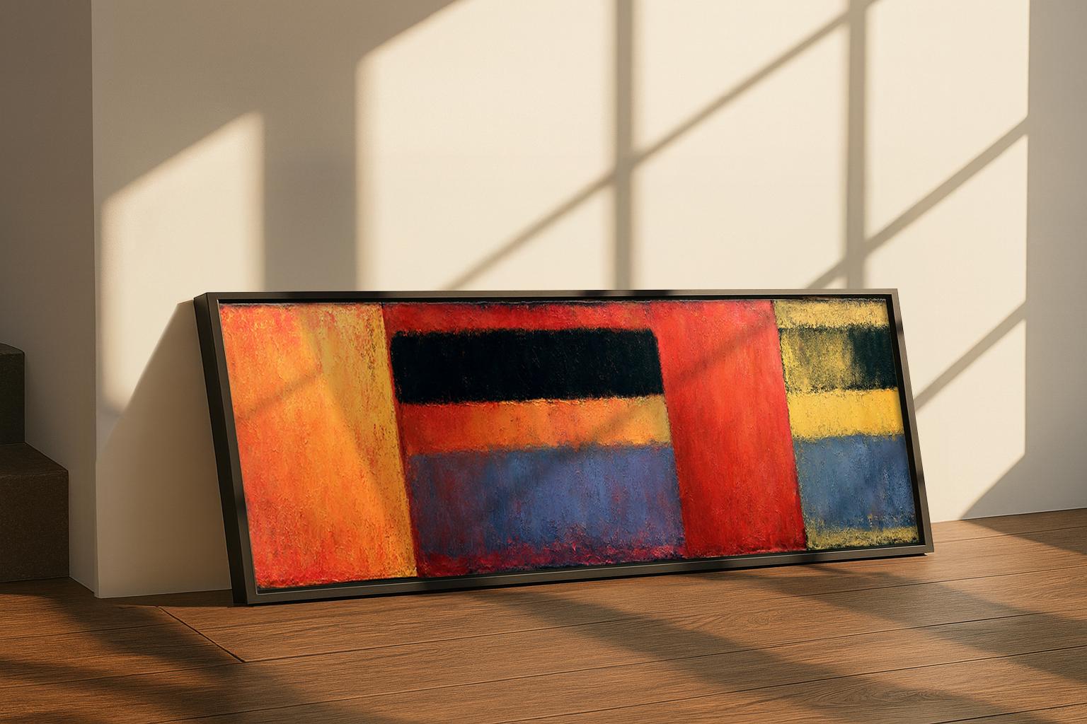 Mark Rothko Long Narrow Framed Wall Art : Large Horizontal Colorful ...