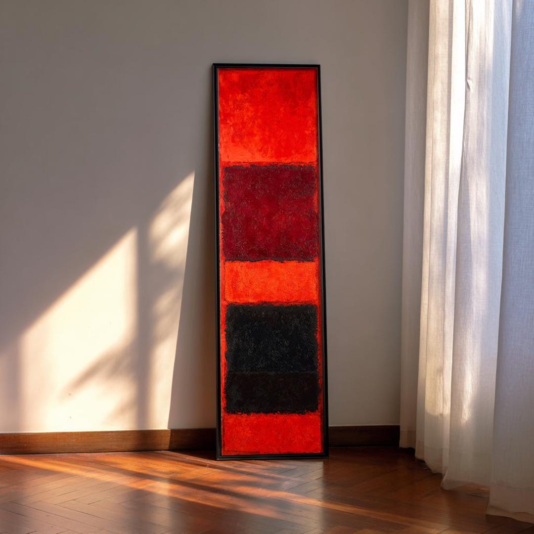 Mark Rothko Tall Narrow Wall Art : Abstract Color Block Canvas Print - Etsy