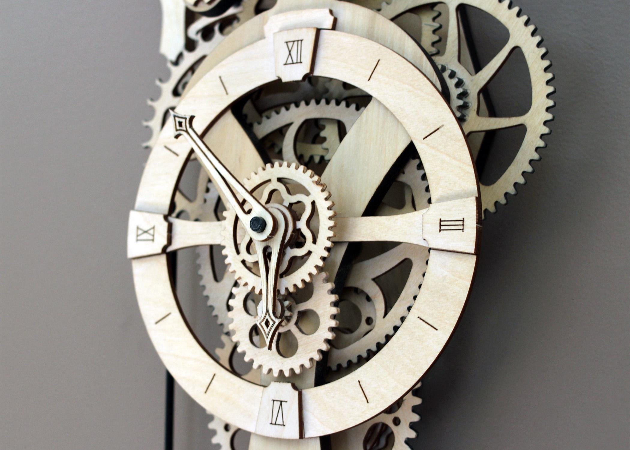 Hardwood Mechanical Counterweight and Pendulum Clock Kit (david) - Etsy