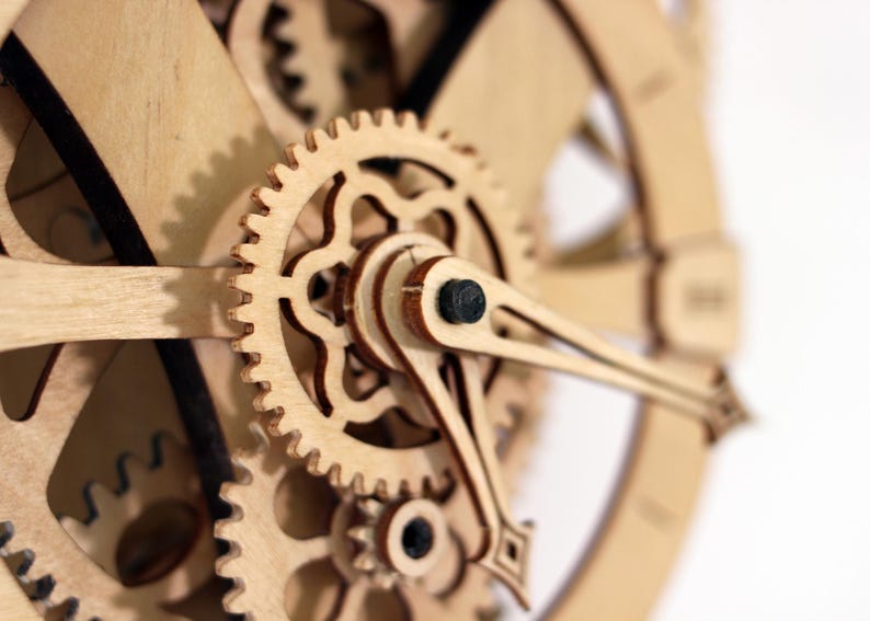 Hardwood Mechanical Counterweight and Pendulum Clock Kit (david) - Etsy