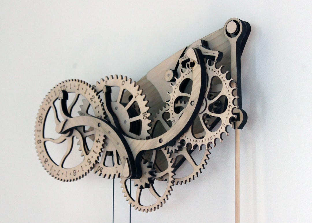 Mechanical Wooden Pendulum Clock Kit - Etsy