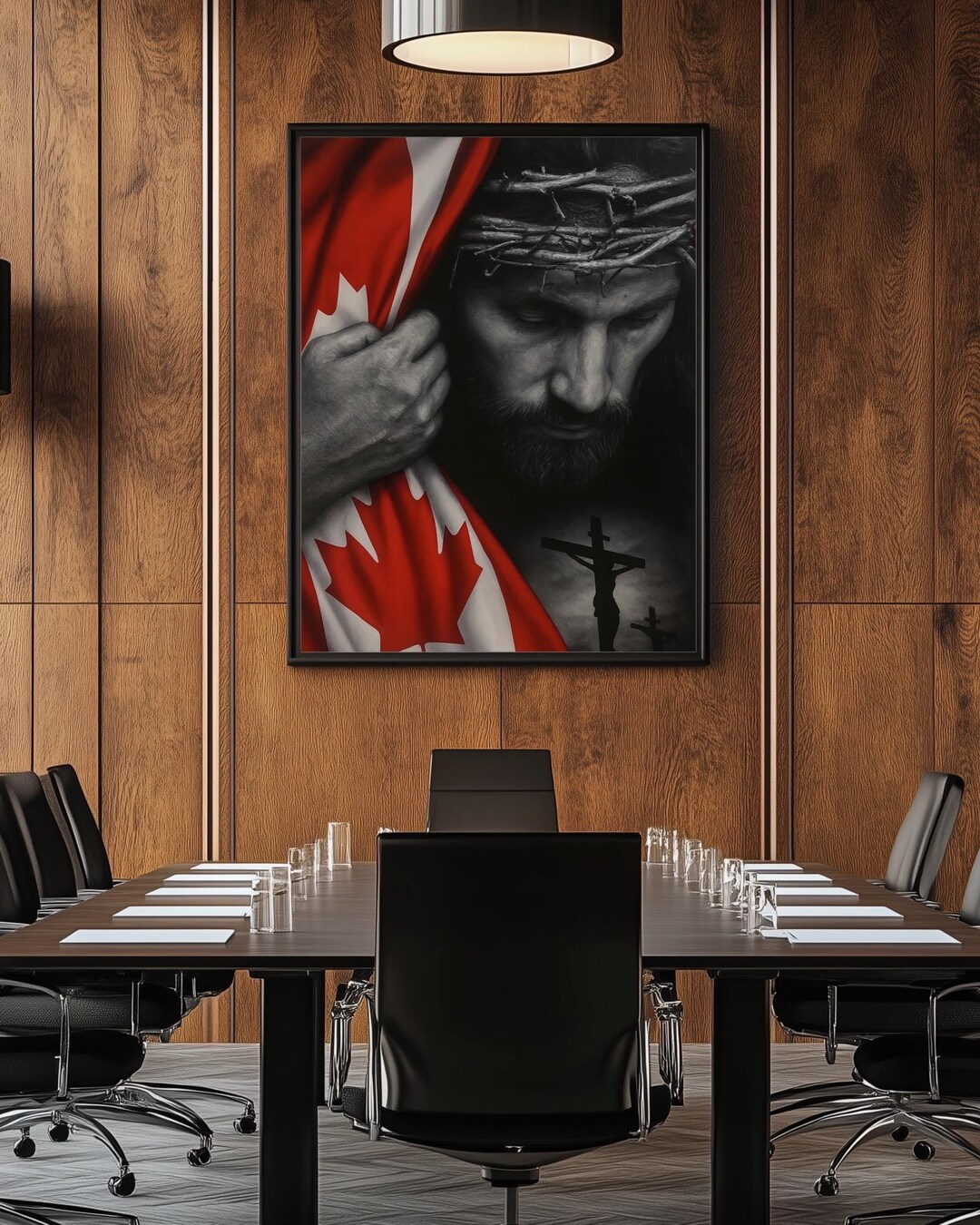 Christian Wall Art With Canadian Flag – Printable Religious Decor - Etsy