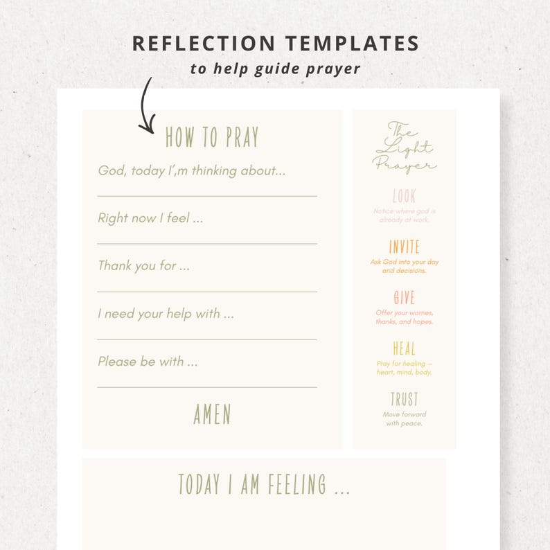 Prayer Board Kit Printable Digital Vision Board Collage Instant ...