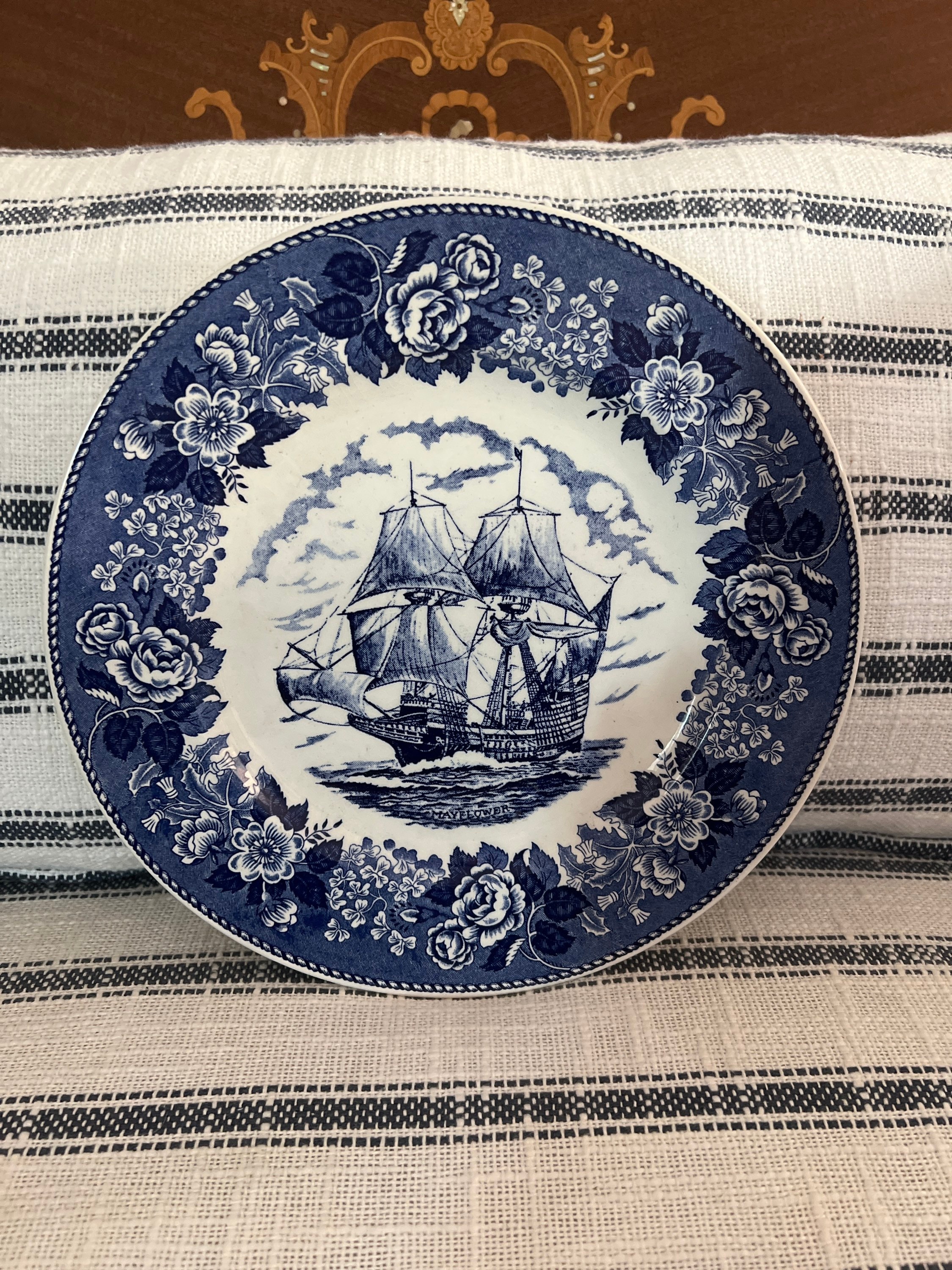 Vintage Old English Staffordshire ware Mayflower plate