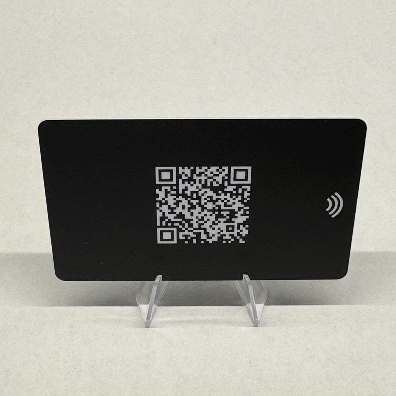 NFC + QR Code Digital Business Card | Contactless | Wood or Plastic Backing | for Professionals ...