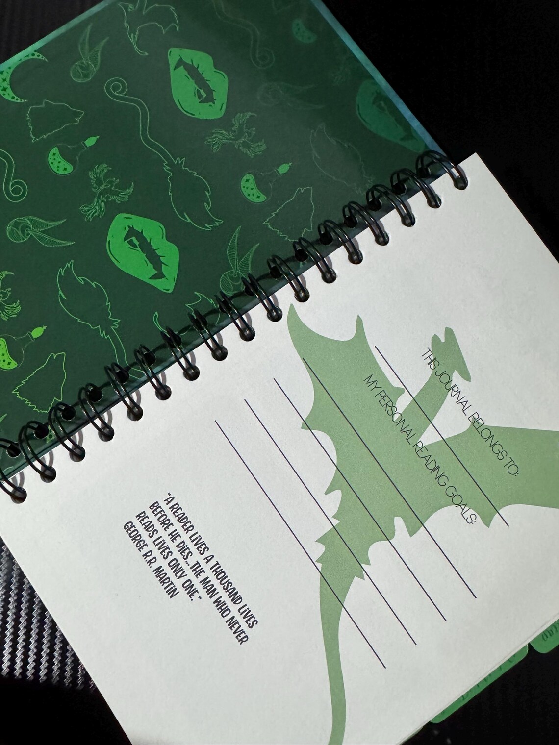 Fantasy Book Journal | Hand-bound Reading Tracker With Stickers - Etsy