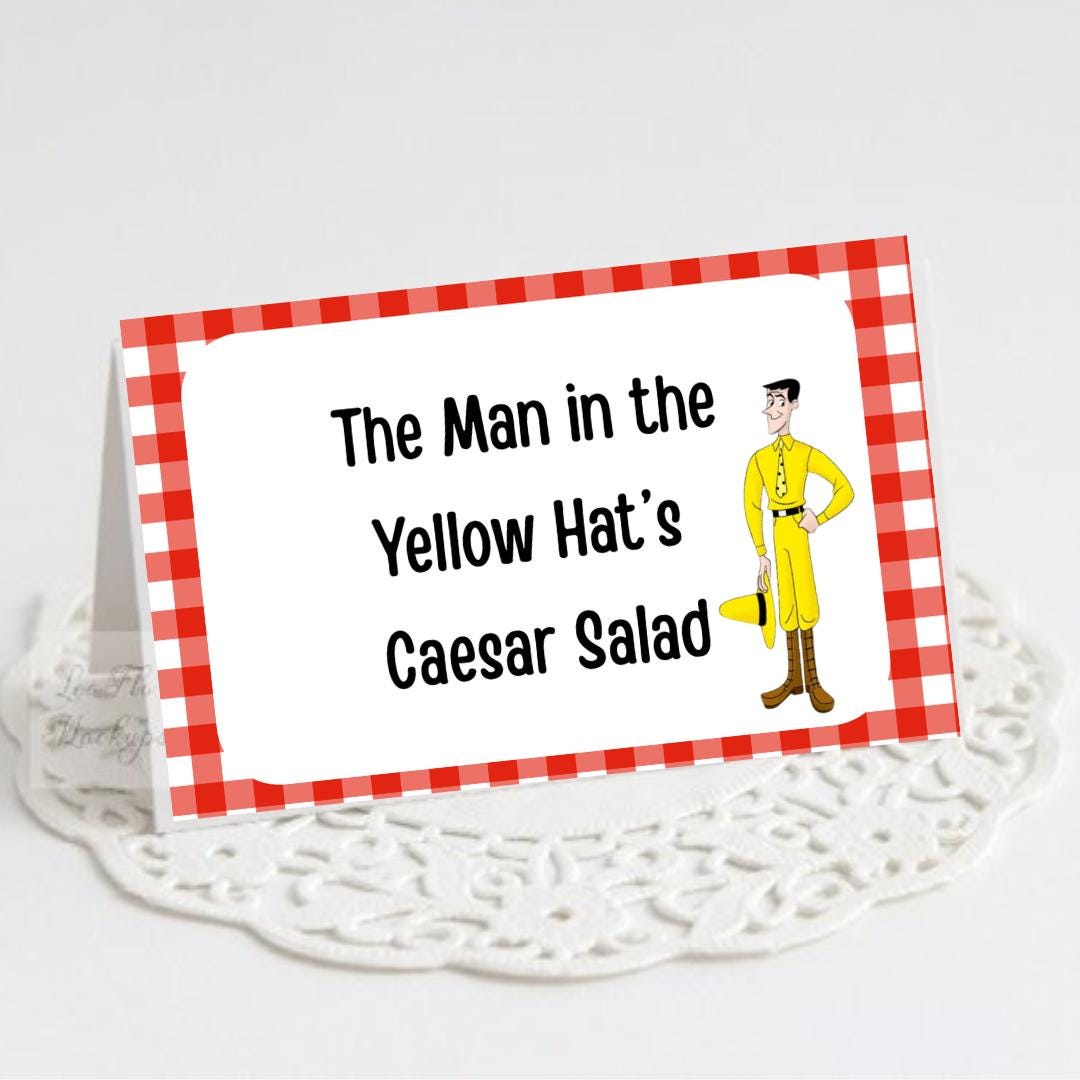 Curious George Food Labels Printable | Monkey Birthday Party Food Cards ...