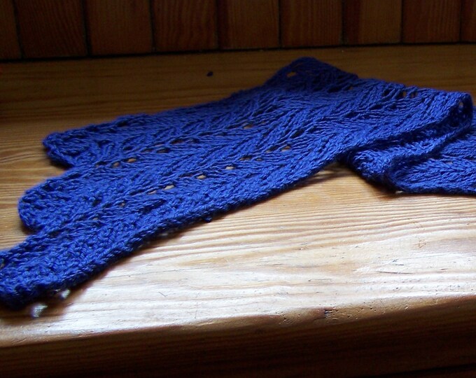 Knit Scarf Pattern Vine & Leaf Lace Scalloped Scarf - Etsy