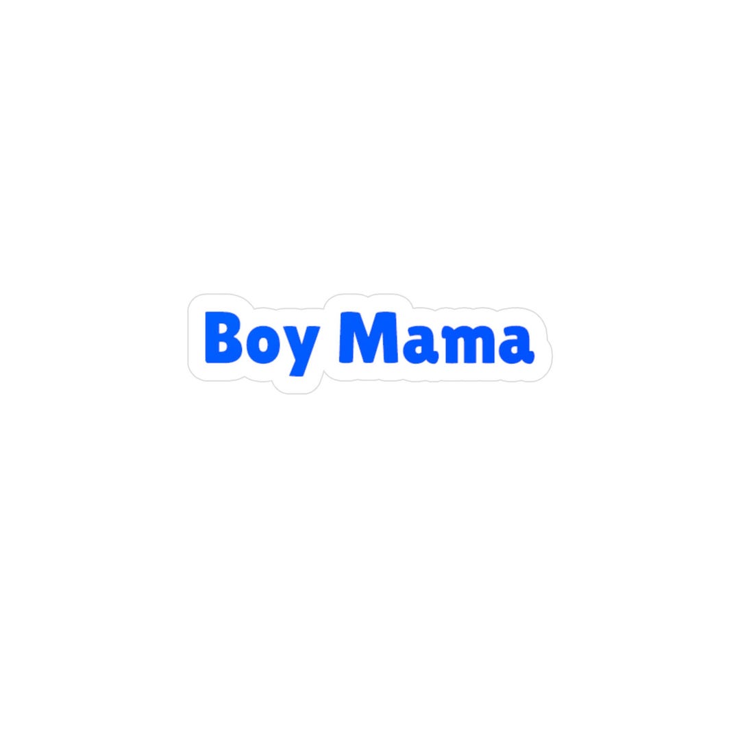 Boy Mama Decal Kiss-cut Vinyl Sticker | Blue Text Vinyl Decal - Etsy
