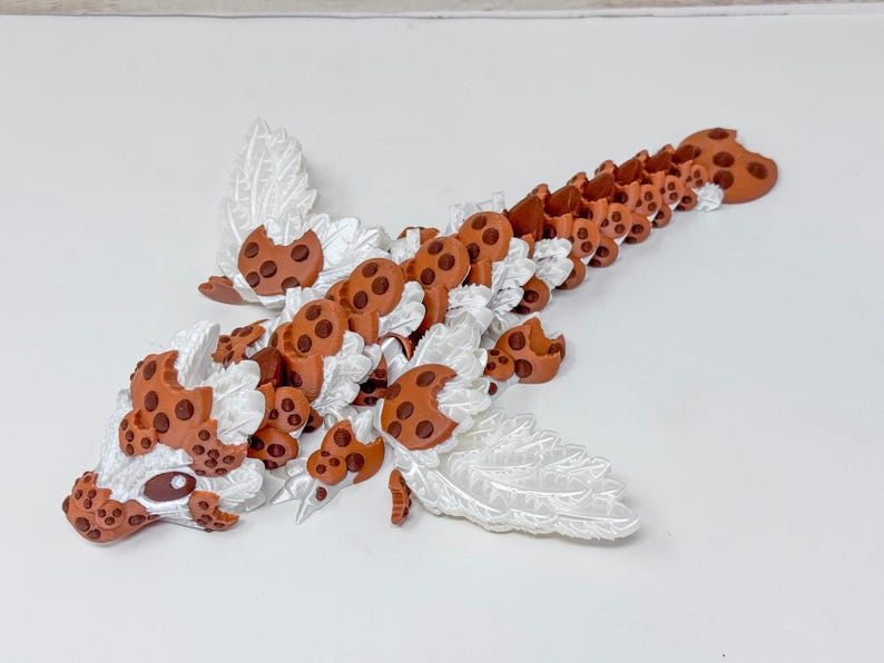 Chocolate Chip Cookie Dragon 3d Printed Fidget – Articulated Desktop ...