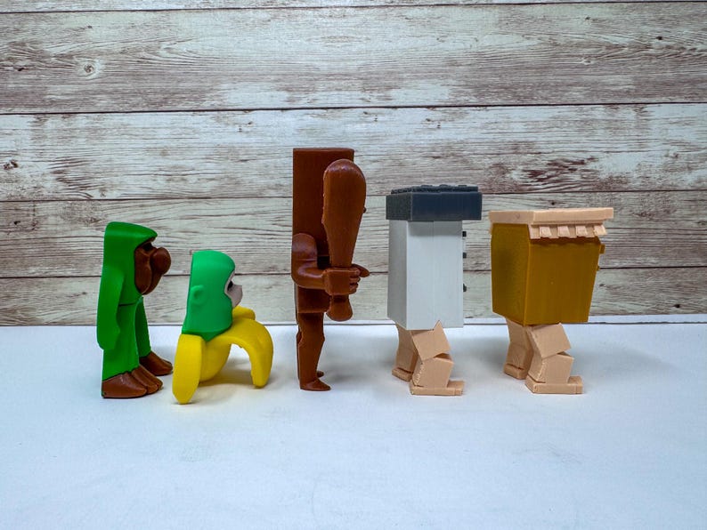 Brainrot 5 Character Figurine Set - 3D Printed 2" Mini Fidget ...
