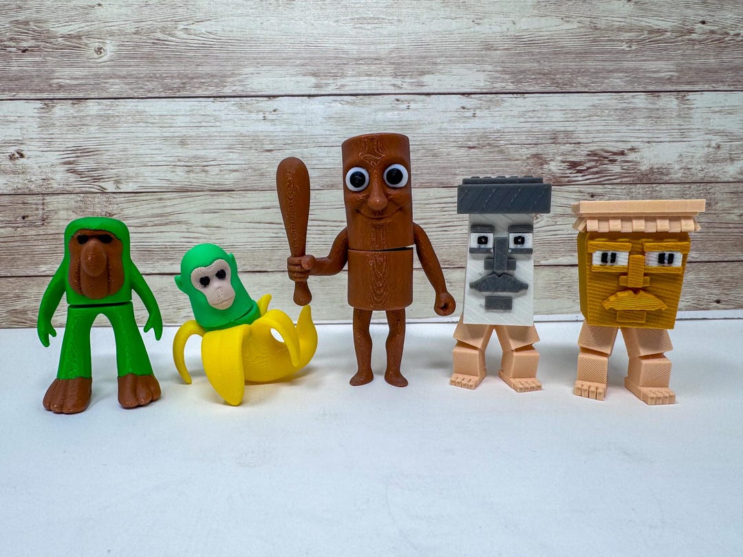 Brainrot 5 Character Figurine Set - 3D Printed 2" Mini Fidget ...