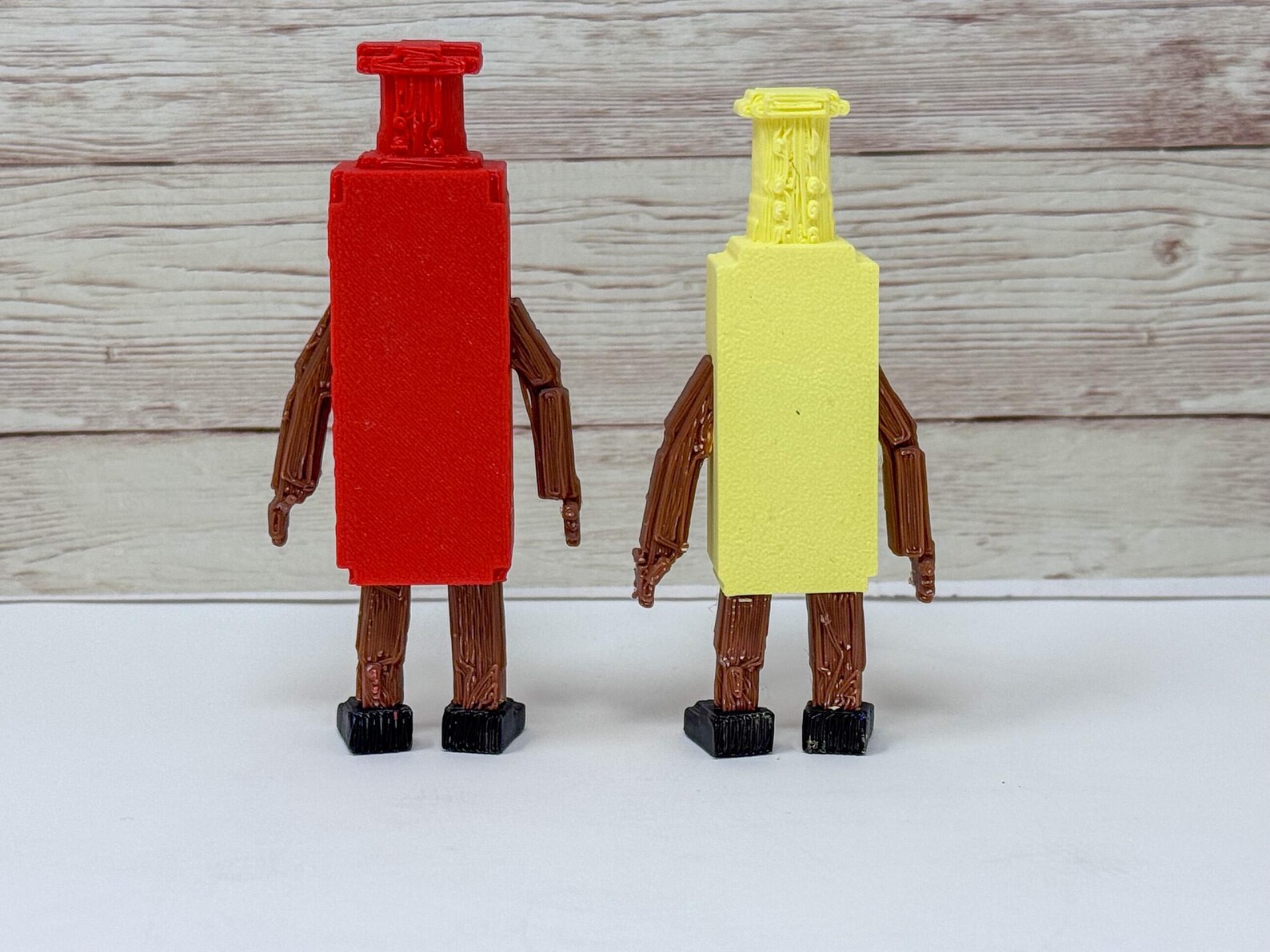 Ketchuro & Musturo Brainrot Figurine Set | 3D Printed Funny Ketchup ...
