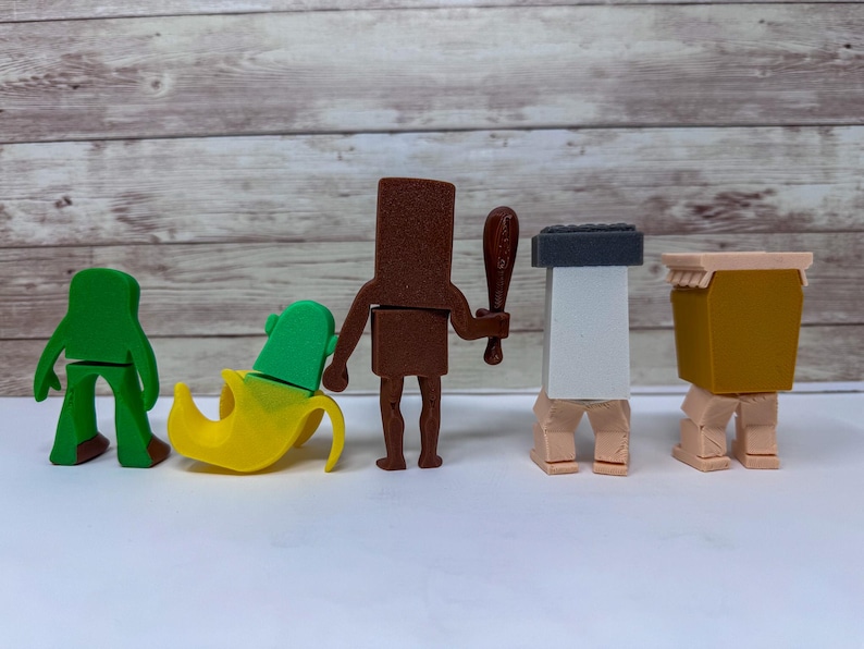 Brainrot 5 Character Figurine Set - 3D Printed 2" Mini Fidget ...