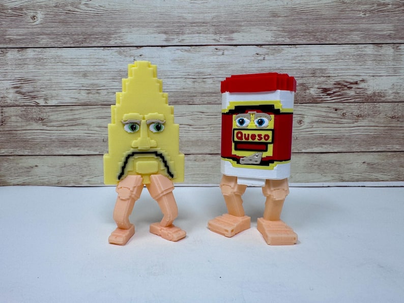 Chipso & Queso Brainrot Figurine Set – 3D Printed Fidget Desktop ...