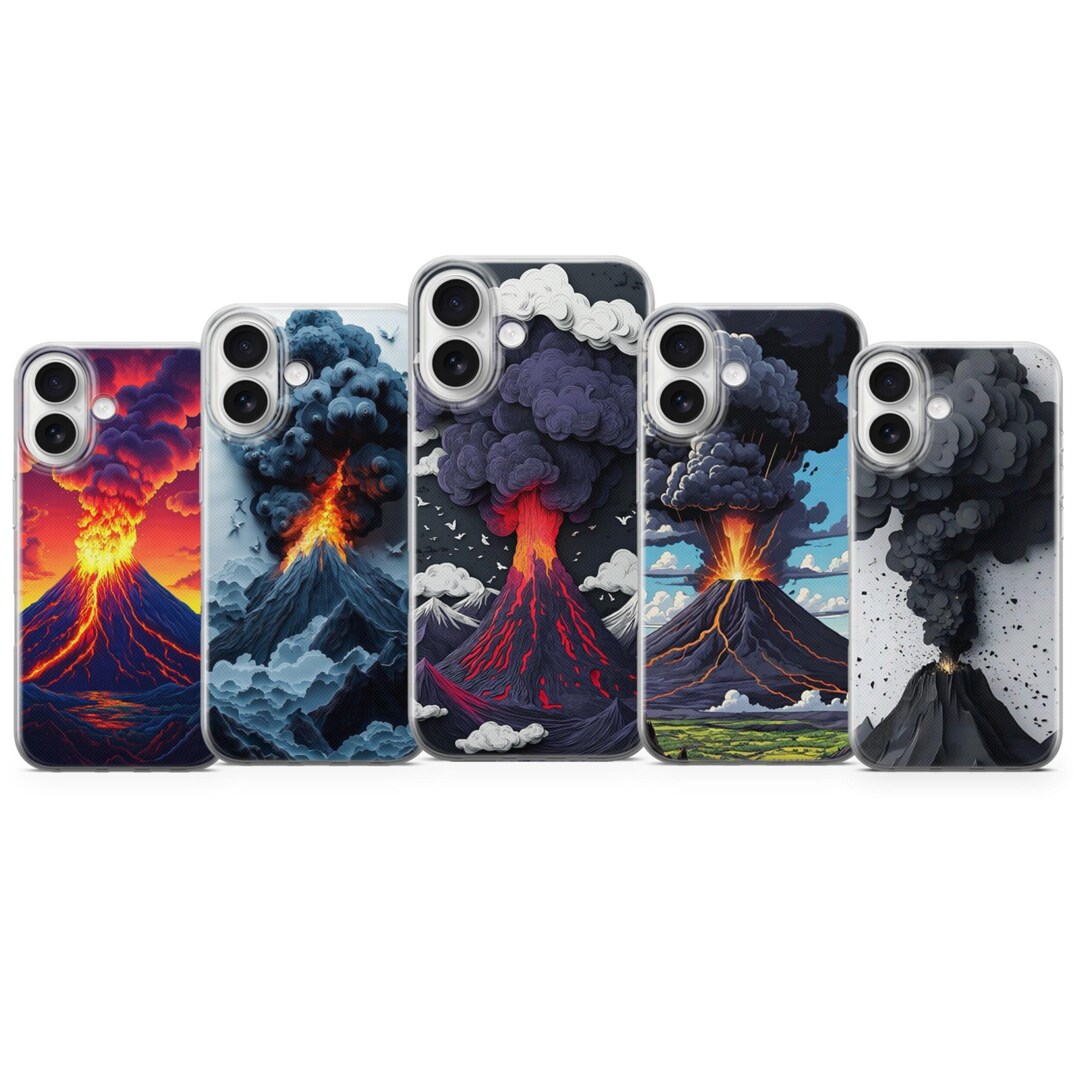 Erupting Lava Volcano Phone Case, Dramatic TPU Cover - Etsy